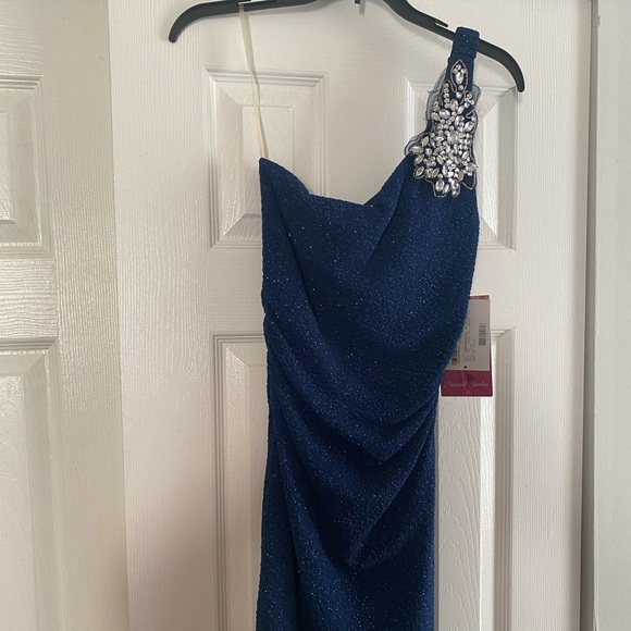 Emerald Sundae | Dresses | Navy Blue One Shoulder Cocktail Dress | Poshmark